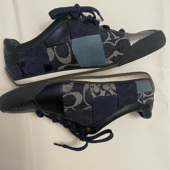 Coach | Shoes | Coach Patchwork Denimleather Sneakers | Poshmark